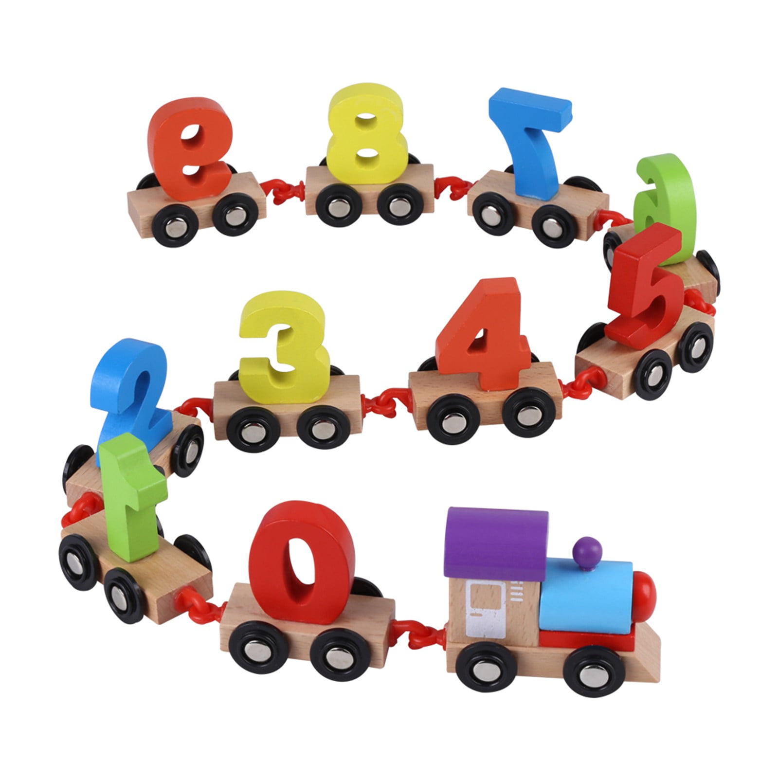 Click here for Liyjtk Wooden Train Toy Digital Train Set Railway... prices
