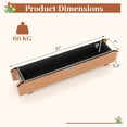 HAPPYGRILL Raised Garden Bed, Wood Flower Planter Box w/4 Drainage ...