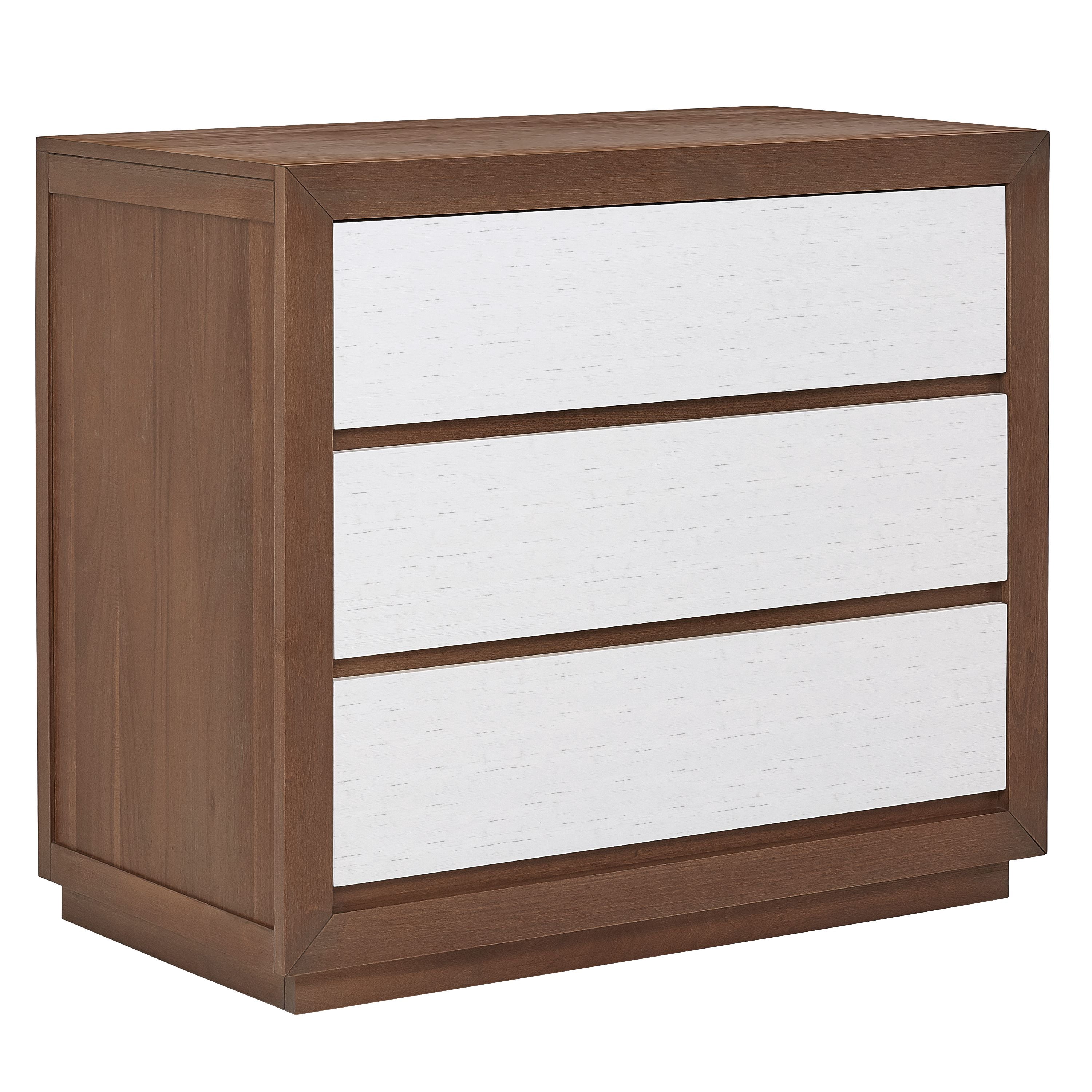 Evolur Maddox 3-Drawer Chest, Toffee and Brush White - Walmart.com ...