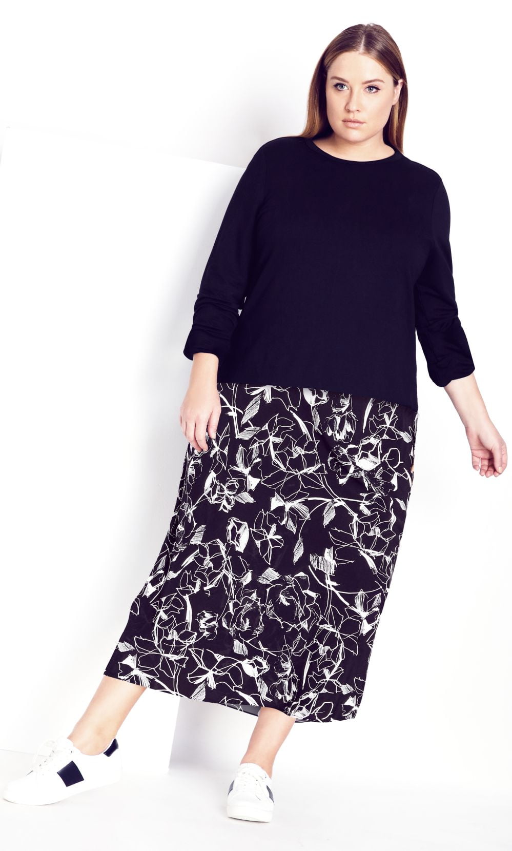 Refinity Womens Plus Size Free Hand Dress - Walmart.com