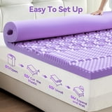 BDEUS 2" Gel Memory Foam Mattress Topper 5-Zoned Support Mattress ...