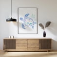 SHIRVA Sea Turtle Wall Art Print, Minimal Marine Illustration, Ocean ...
