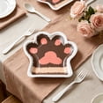 10 Pack Disposable Paw Shape Paper Plates - Cute Birthday Party ...