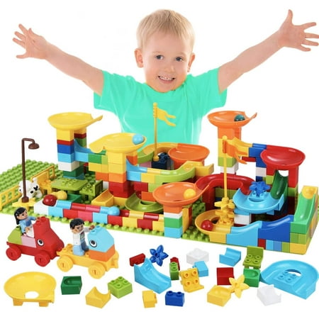 Marble Run, Marble Runs Toy for Kids, DIY Building Blocks Marble Runs ...