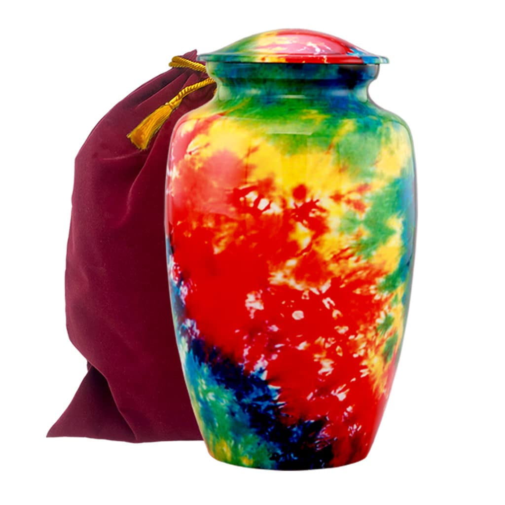 Tie Dye Urn | Tiedye Cremation Urn for Ashes | Multi Color Urn | Colors ...