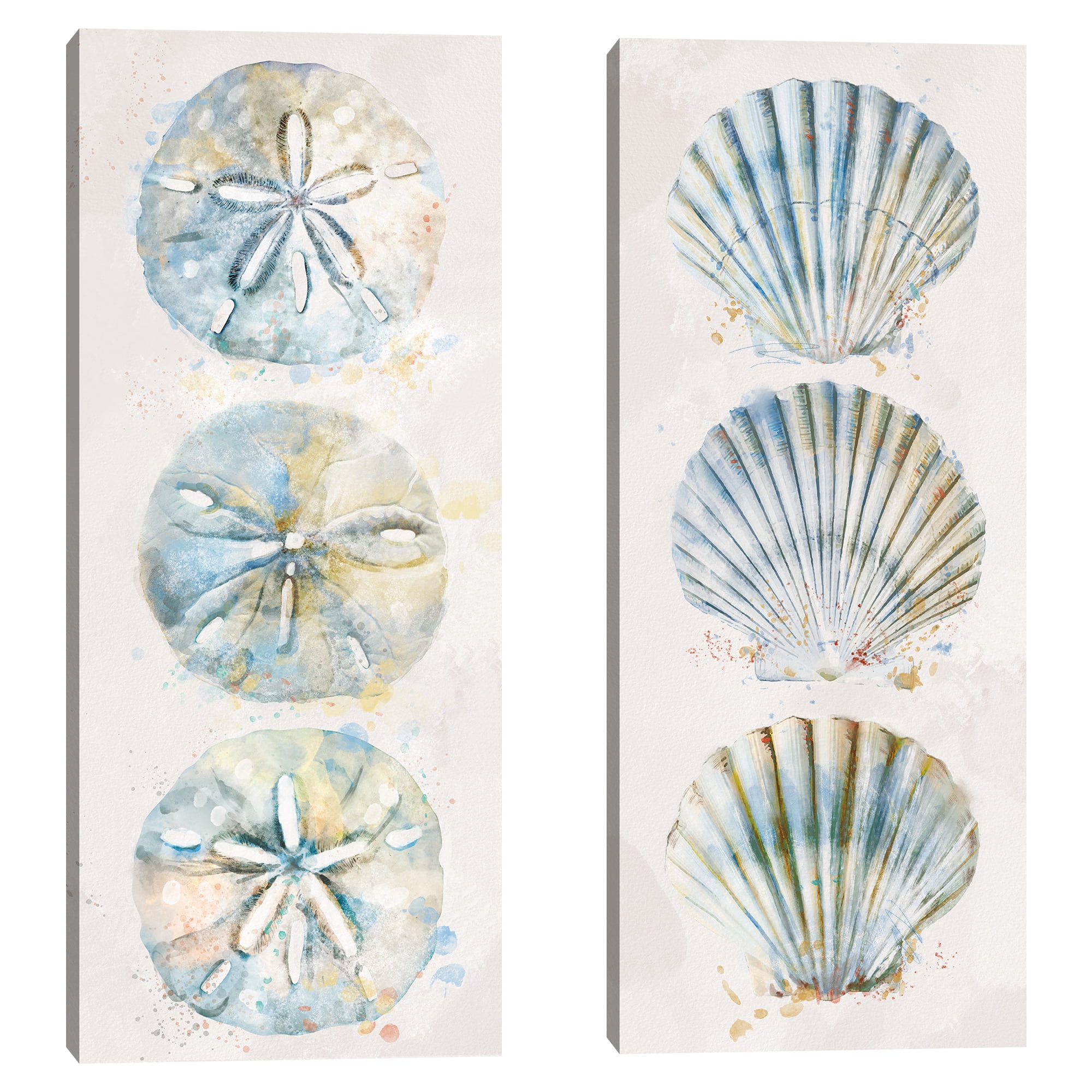 Shell Panel I & II by Studio Arts Set of 2 Canvas Prints - Walmart.com
