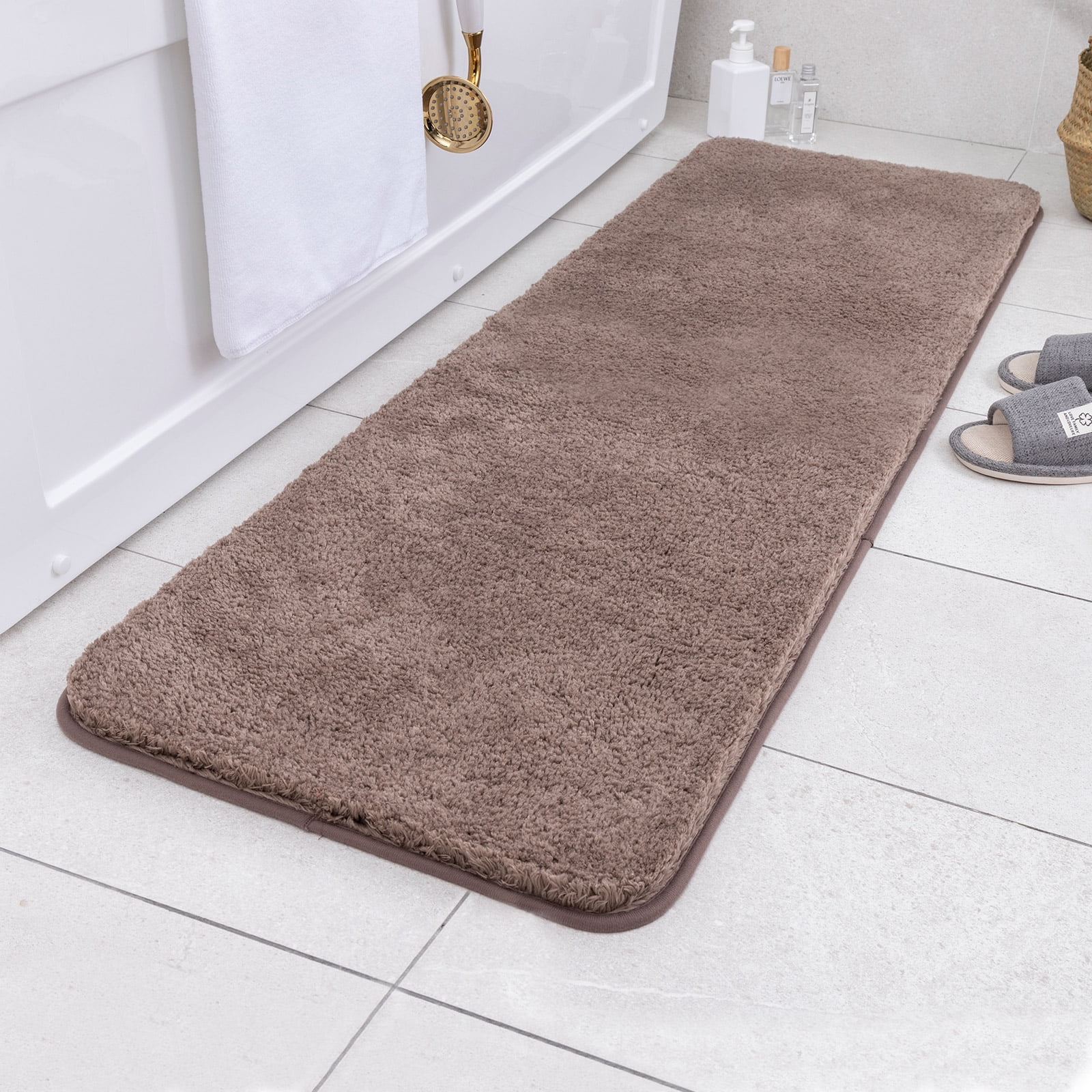 "Carvapet Non-Slip Bath Mat, Microfiber Soft, Water Absorbent, Machine ...