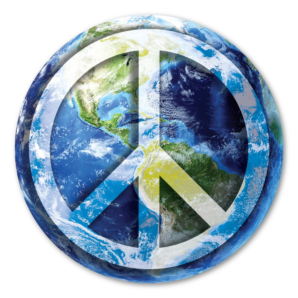 Peace Sign On Earth Magnet - Walmart.com