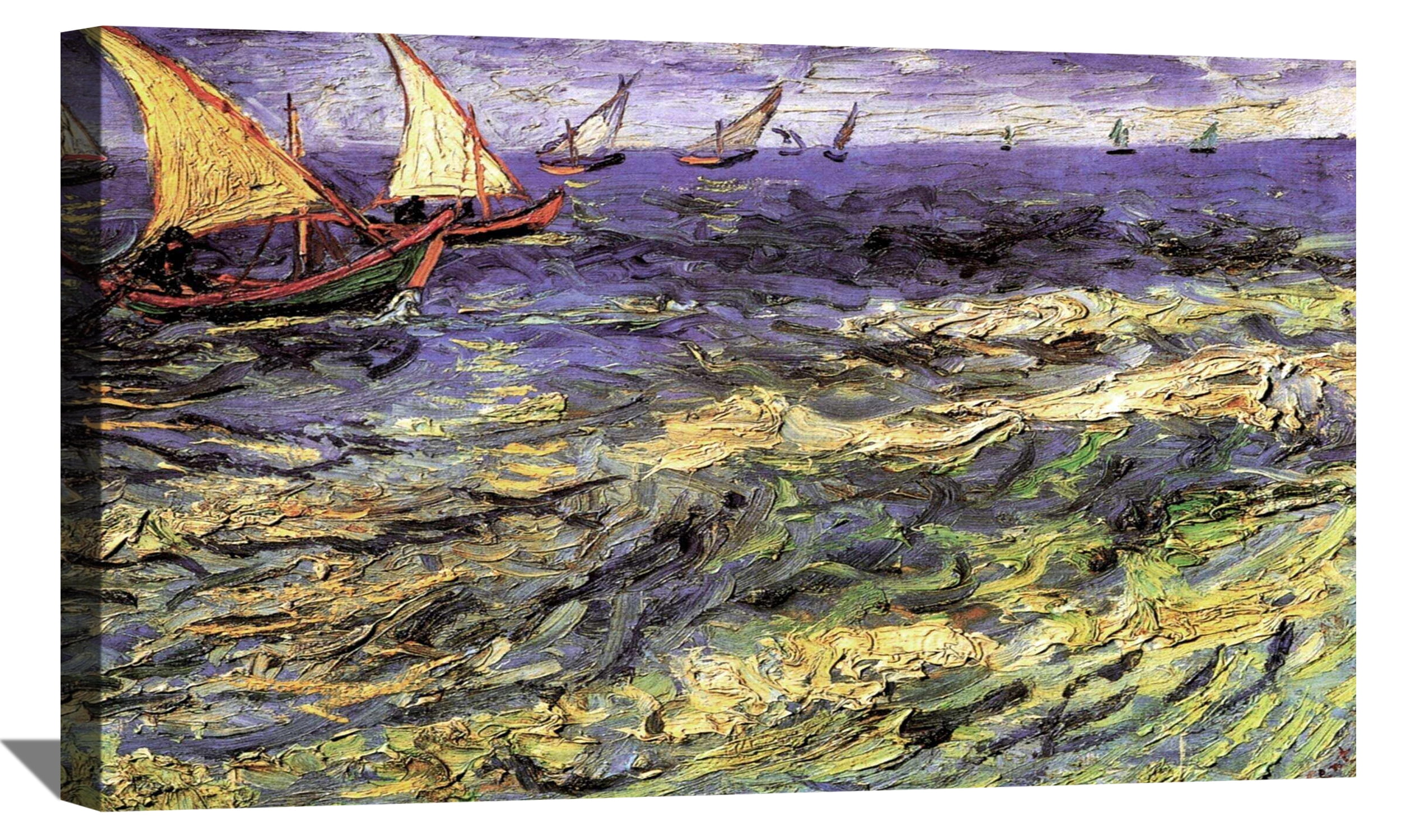 Vincent Van Gogh Painting Van Gogh Seascape at Saintes-Maries 2 Canvas ...