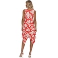 Binienty Sleeveless Long Dress with Tropical Floral Pattern, Asymmetric ...