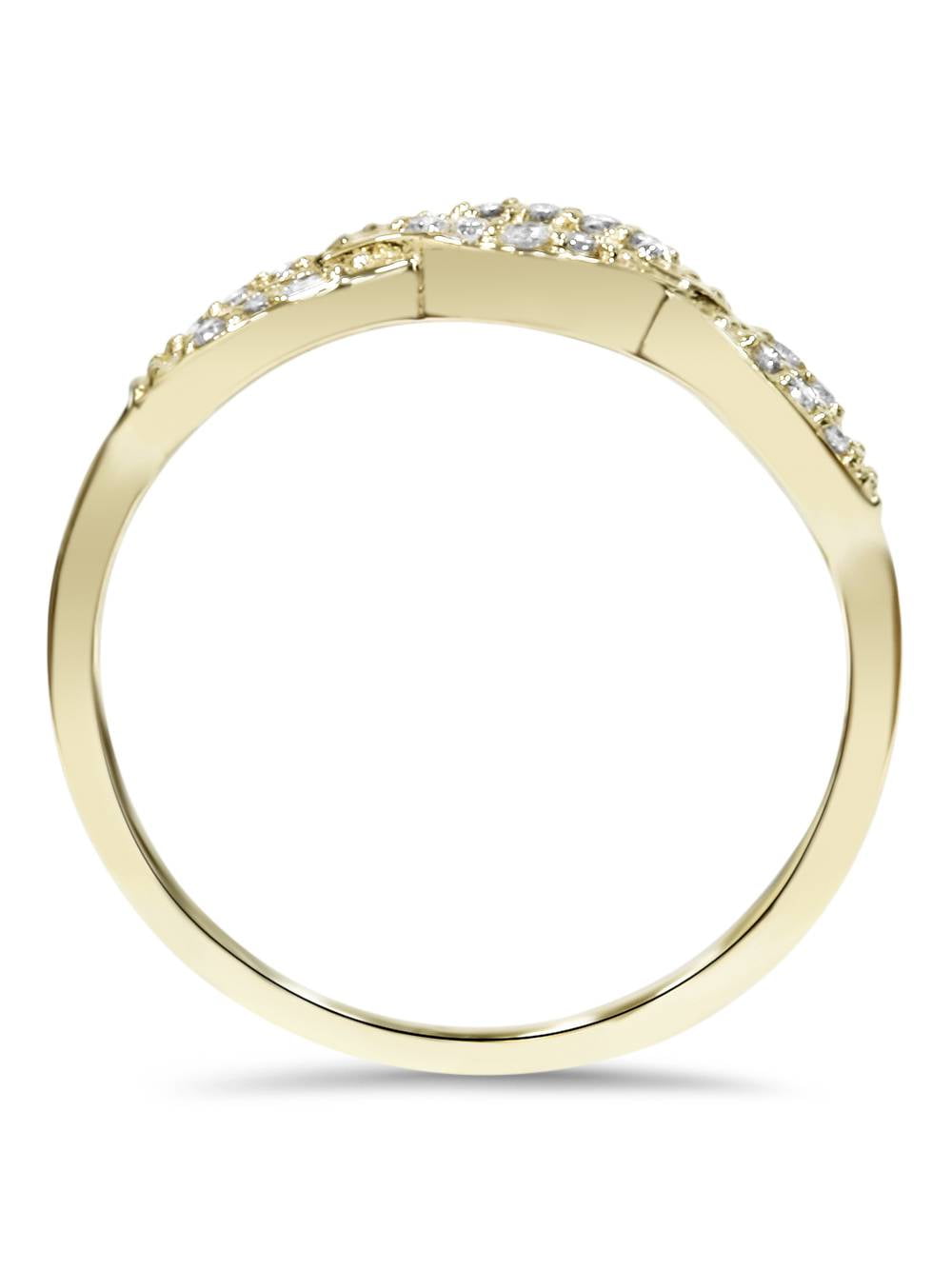 1/5ct Diamond Infinity Ring 10k Yellow Gold | Walmart Canada