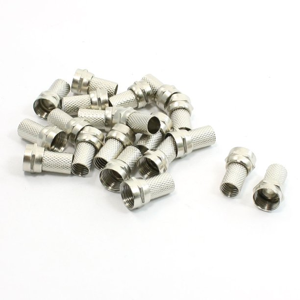 20Pcs RG6 F-Type Twist-On Coax Coaxial Cable RF Connector Male for CCTV ...