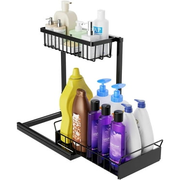 2 Tiers Bathroom Metal Storage Rack Sink Shelf Spices Bottle Utensils ...