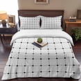 Black White Checkered Duvet Cover Set Twin Size, Modern Minimalist ...