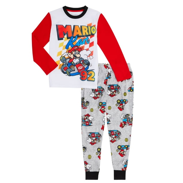 Super Mario Bros. - Mario Bro Little Boys Long Sleeve Pajamas Set, 2 ...