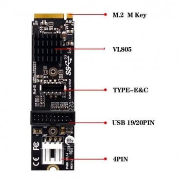 axGear USB-C Front Panel Header to USB 3.0 Motherboard Connector Case ...