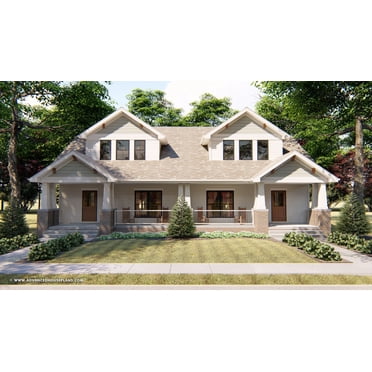 Advanced House Plans: Builder Ready Blueprints | Watertown 30151 | Multi-Family Plan - Walmart.com