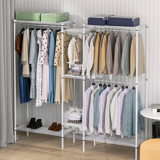 Magshion Heavy Duty Clothes Rack L-Shaped Clothing Rack for Corner ...