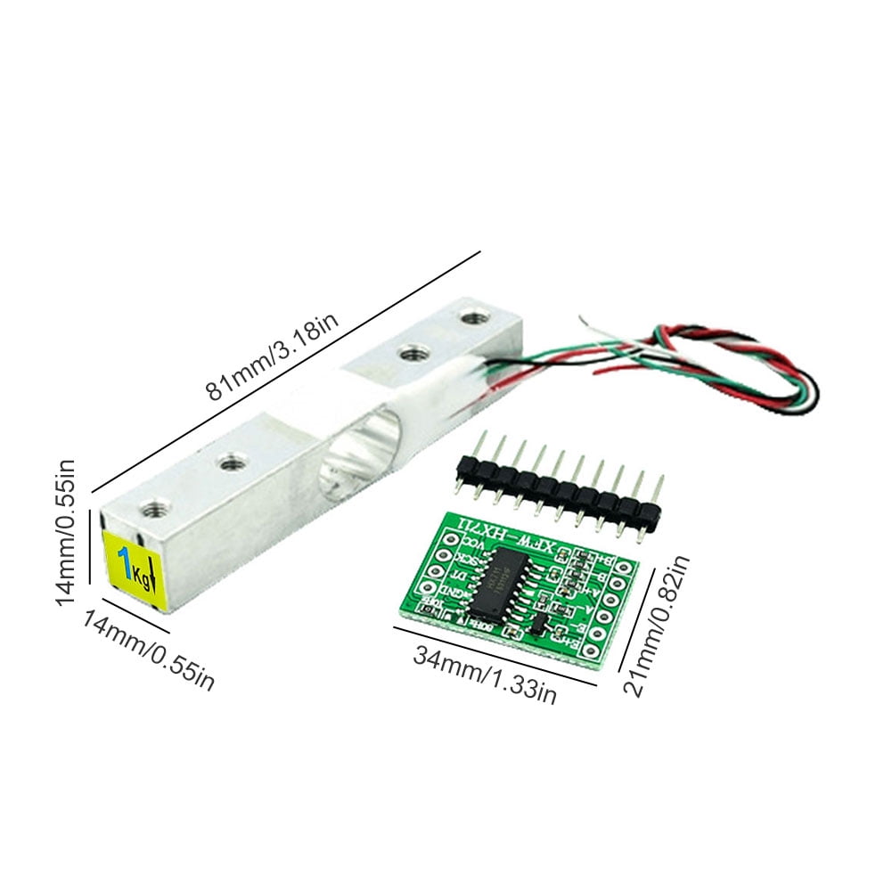 Módulo de sensor de peso HX711 Celda de carga de 1 kg para ...