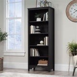Pemberly Row 5-Shelf Traditional Engineered Wood Bookcase in Raven Oak ...