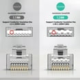 Shielded RJ45 Cat6 Cat6A Pass Through Connectors - 3 Prong 8P8C Gold ...