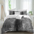 4 Piece Duvet Cover Set Queen, Abstract Black Vintage Texture Soft ...