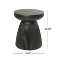MgO Concrete Outdoor Side Table - Matte Black - Walmart.com