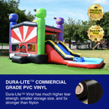 JumpOrange Inflatable Ninja Bouncer with Water Slide and Blower for ...
