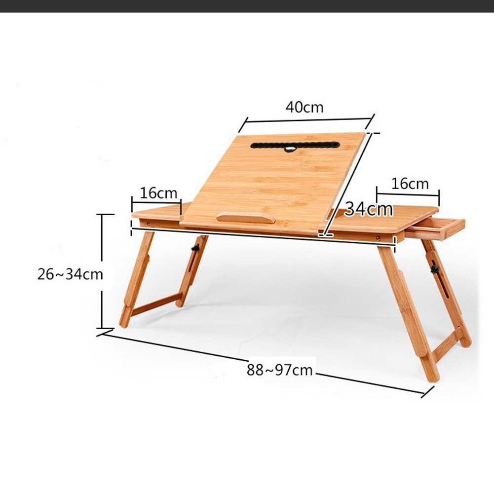 Christmas Sale! Adjustable Bamboo Laptop Desk with 2 Fans Computer ...