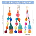 1 Set 3Pcs 3 Colors Polyester Pompom Ball Tassels Pendant Decorations ...