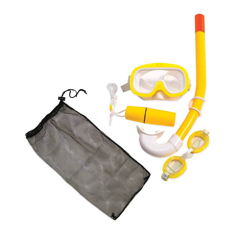 Pool Master 5pc Junior Swimming Pool Mask Goggle and Snorkel Set ...