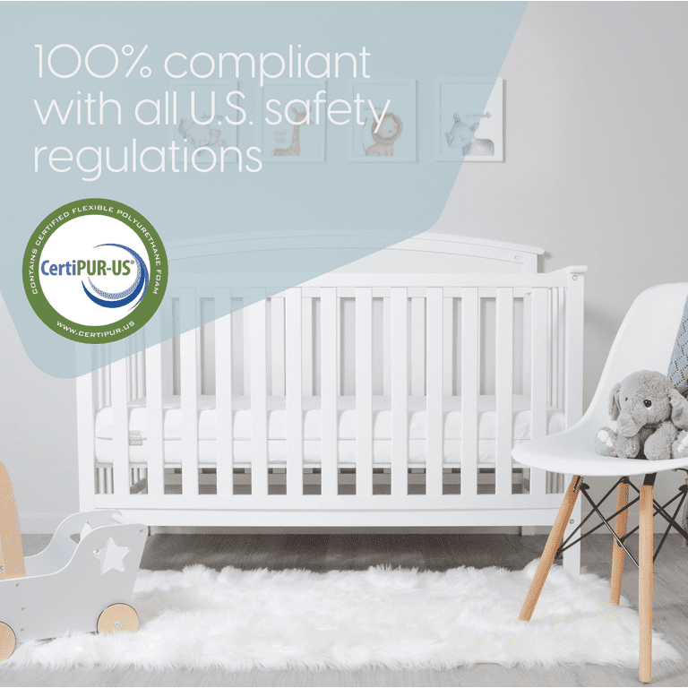 Milliard Premium Memory Foam Hypoallergenic Infant Toddler Crib Mattress Waterproof Cover Dual Stage