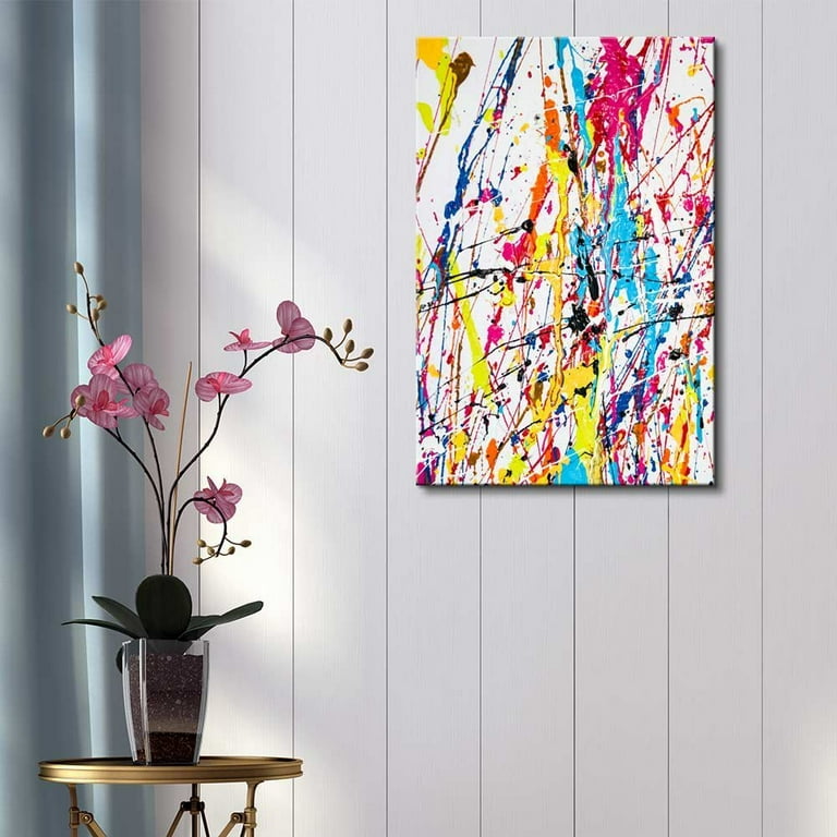 Paint Splatter Canvas Art