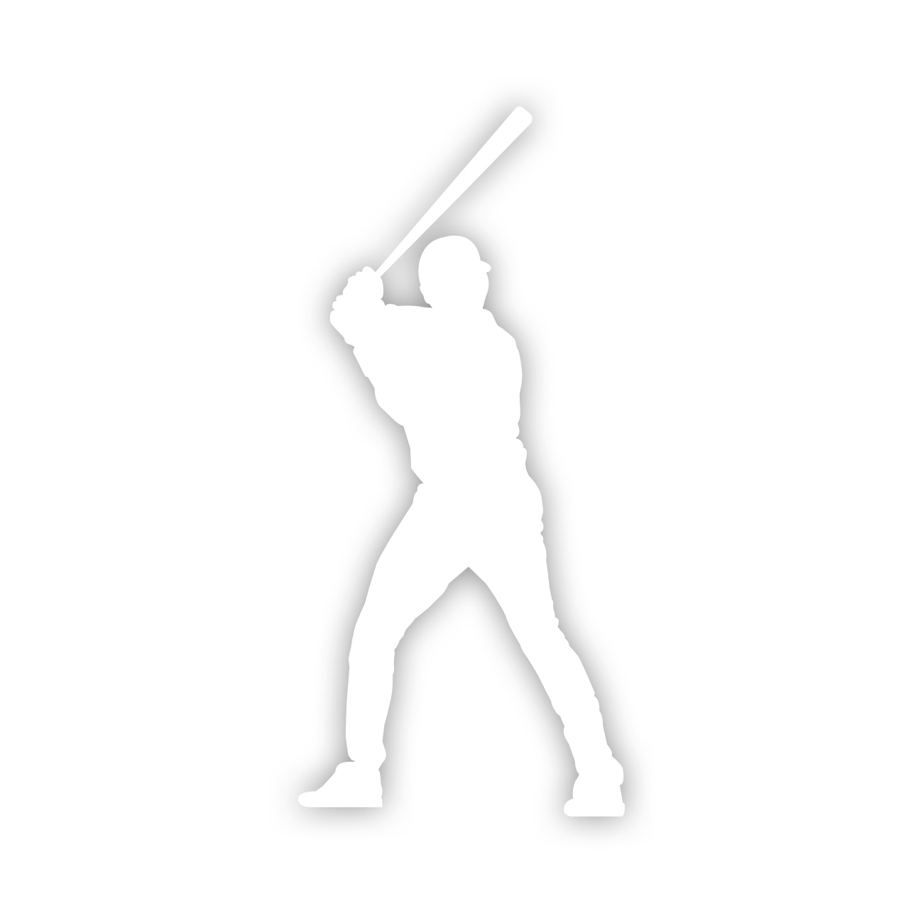 Baseball Batter Sticker Decal Die Cut - Self Adhesive Vinyl ...