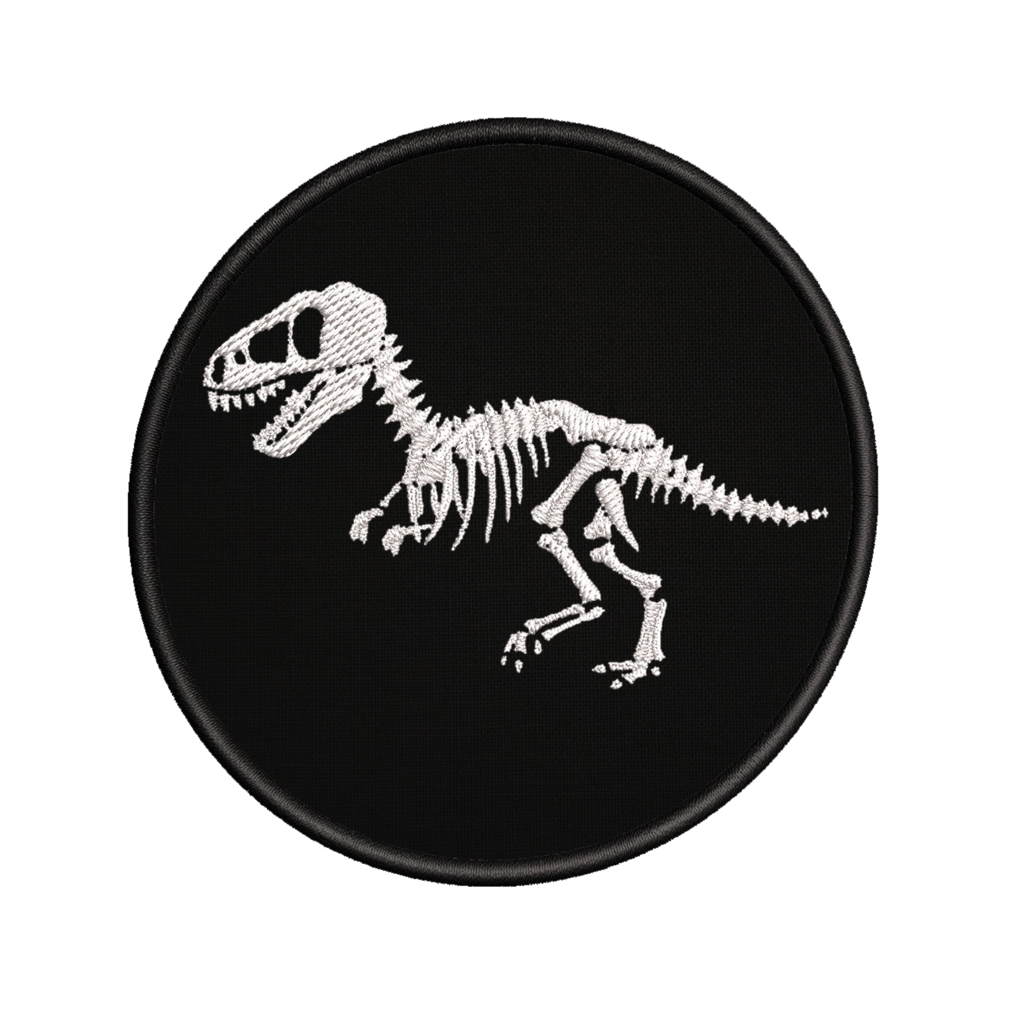 T Rex Skeleton Embroidered Diy Iron On Or Sew On Decorative Patch Badge Emblem Appliques