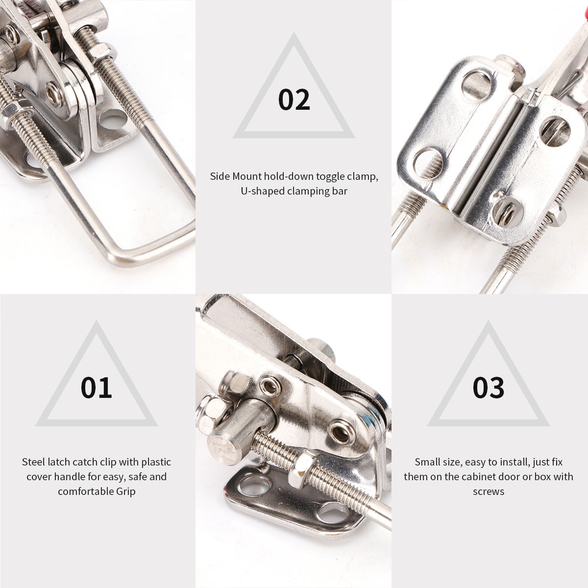 SKISUNO Heavy Duty Clamp Latch Adjustable Toggle Latch Plastic Red ...