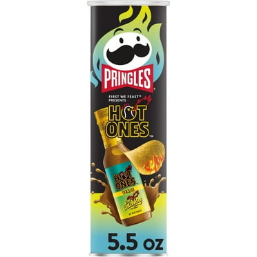 Pringles Spicy TNT Potato Crisps Chips, Lunch Snacks, 5.5 oz Canister ...