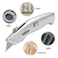 Hyper Tough Utility Knife with Retractable Blade, 3 Cutting Positions ...