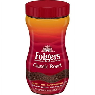 2X - Folgers Classic Roast Instant Coffee Crystals, 12 Ounces - Walmart.com