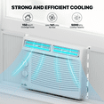 Mollie 5,000 BTU Window Air Conditioner, Multi-Speed Fan, Reusable ...
