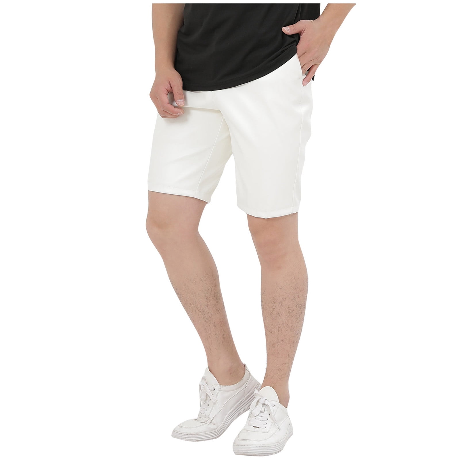 Click here for Homesphere Mens Faux Leather Shorts - Hip Hop Moto... prices