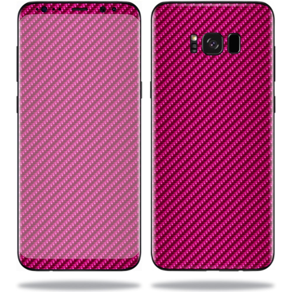 Skin Decal Wrap Compatible With Samsung S8 Plus Pink Carbon Fiber ...