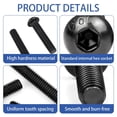 100 pcs M2 Screws Button Head Socket Cap Screws Allen Hex Drive 10.9 ...