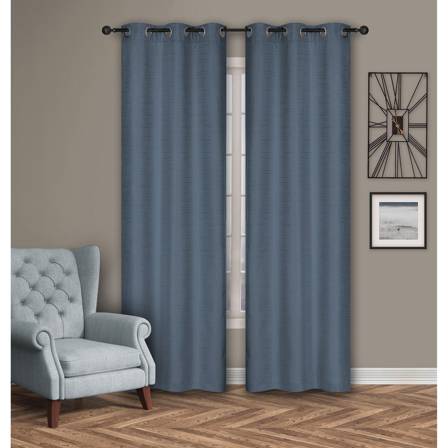 Click here for Safdie & Co. Curtain 2pk 84l Blackout Textured Mar... prices
