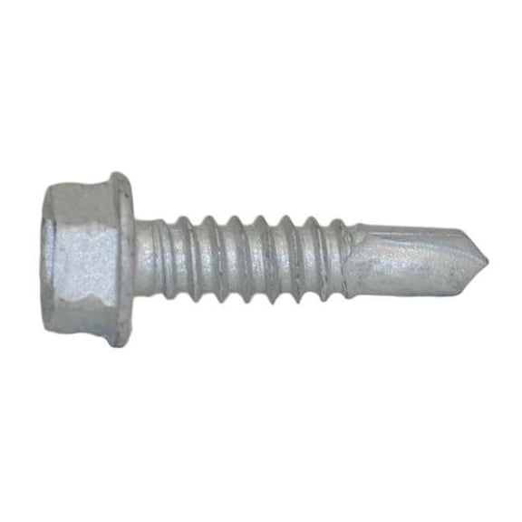 Self-Drilling Screw, 1/4" x 1 in, Climaseal Steel Flange Hex Head ...