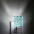 Abstract Green Floral Plug-in LED Night Lights Vintage Ethnic Texture ...
