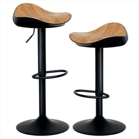 Wooden Frame and Heavy Duty Frame Bar Height Stool in Black/White Color ...