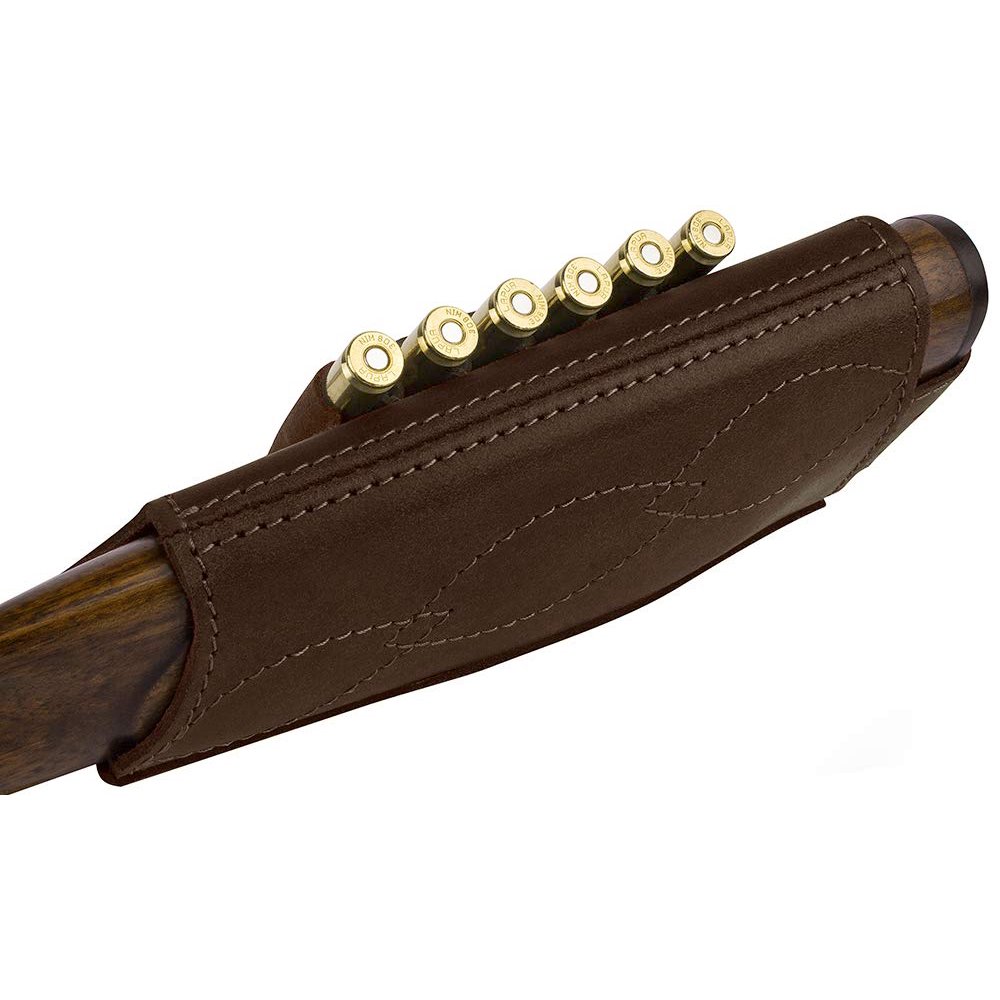 Leather Buttstock Cartridge Holder 6 Shell Hunting Rifle Ammo Pouch leather-buttstock-cartridge-holder-6-shell-hunting-rifle-ammo-pouch