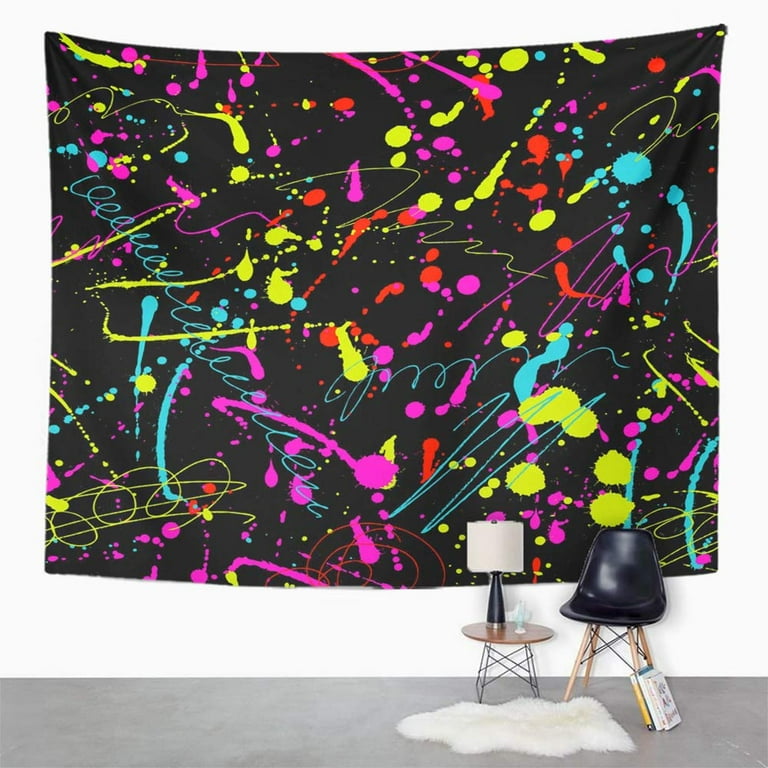 Neon Splatter Art
