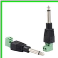 Dual 6.35mm Solderless Mono Male Plug Replacement for Audio Cables ...